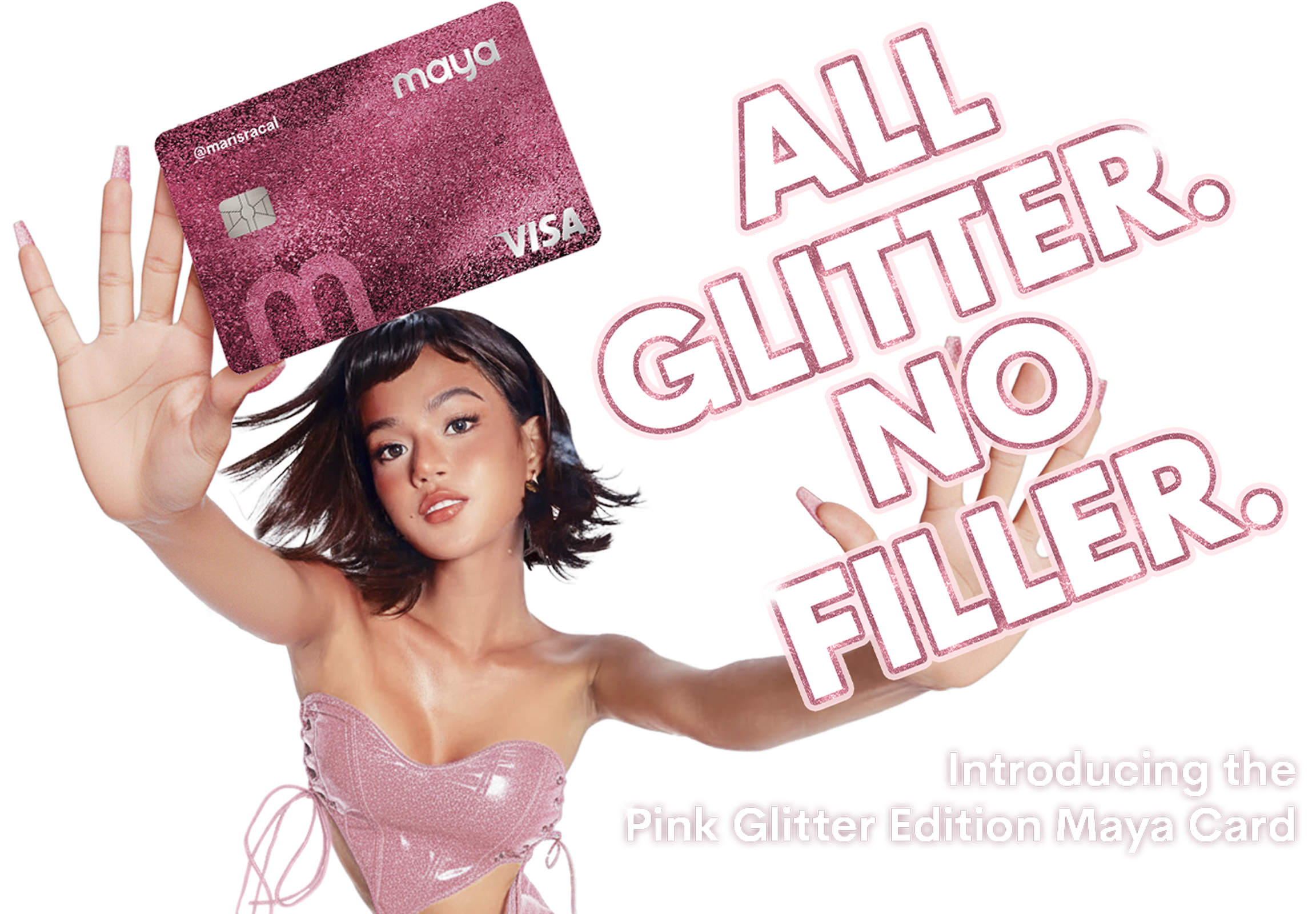 Pink Glitter Edition Maya Card